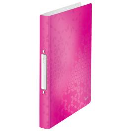 LEITZ Ringmappe WOW A4 2 Ringe 25 mm pink zum Top-Preis