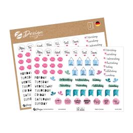 AVERY ZWECKFORM Z-Design Trend Sticker Lettering Tage/Monate 136 ...