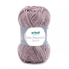 GRÜNDL Garn Lisa Premium Jeans 50g graubraun meliert zum Diskontpreis