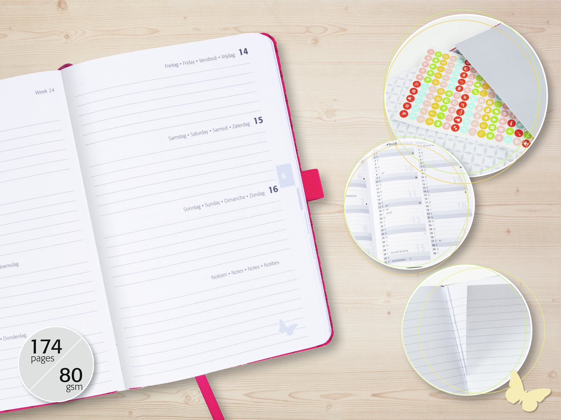 SIGEL Wochenkalender Jolie A5 mintgrün 2026