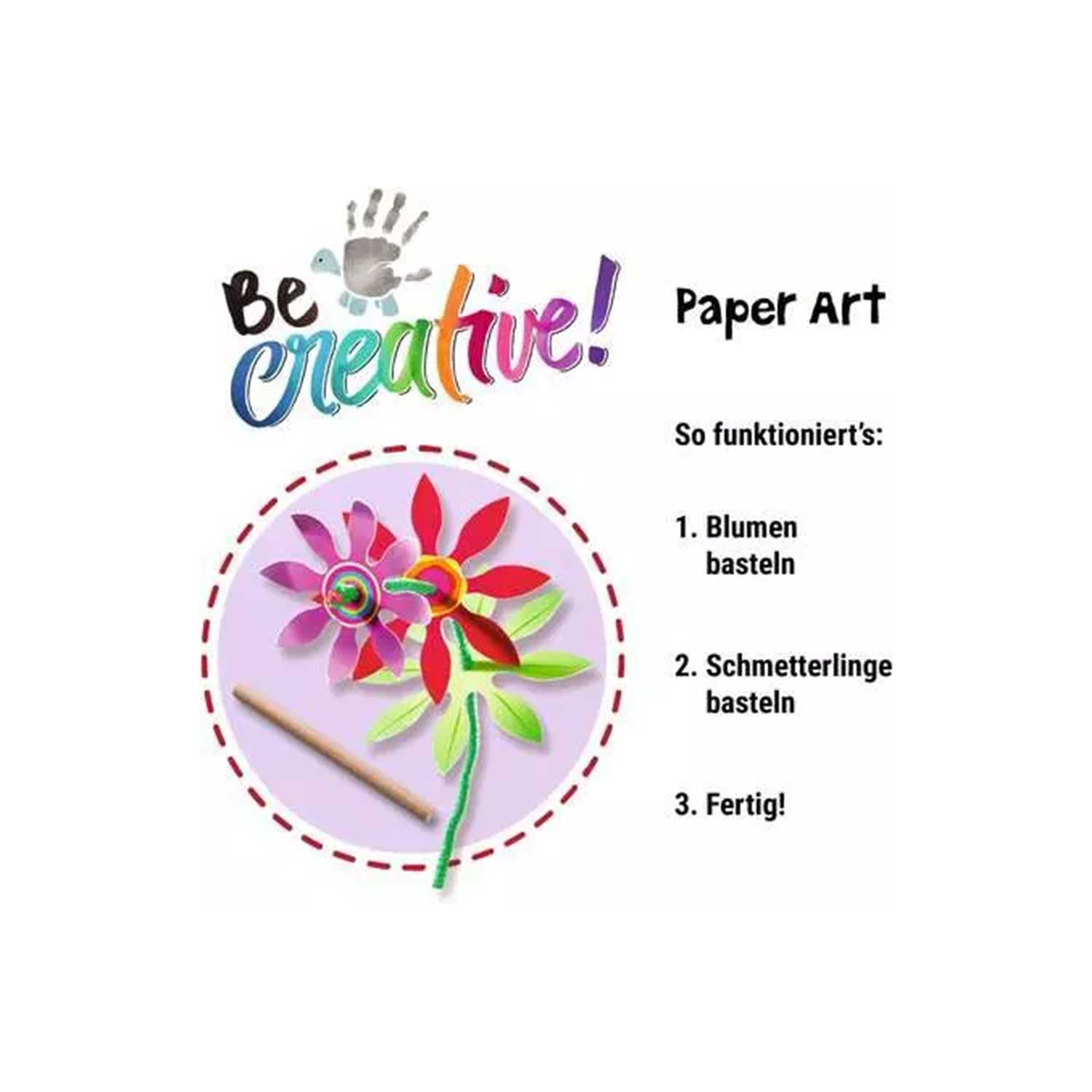 RAVENSBURGER Bastel-Set BeCreative Mini Paper Art Blumen ...