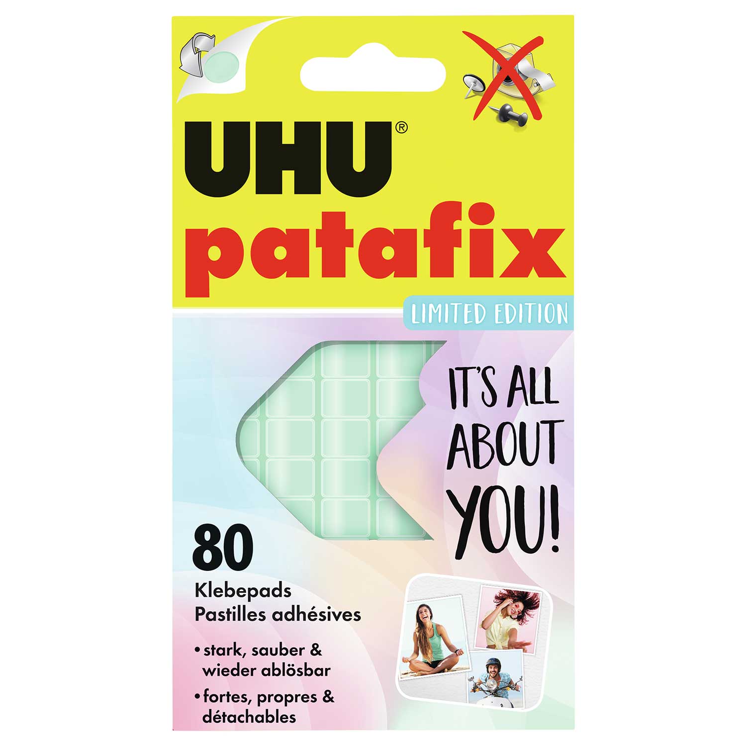 UHU patafix Pastell Limited Edition 80 Stück zum Top-Preis
