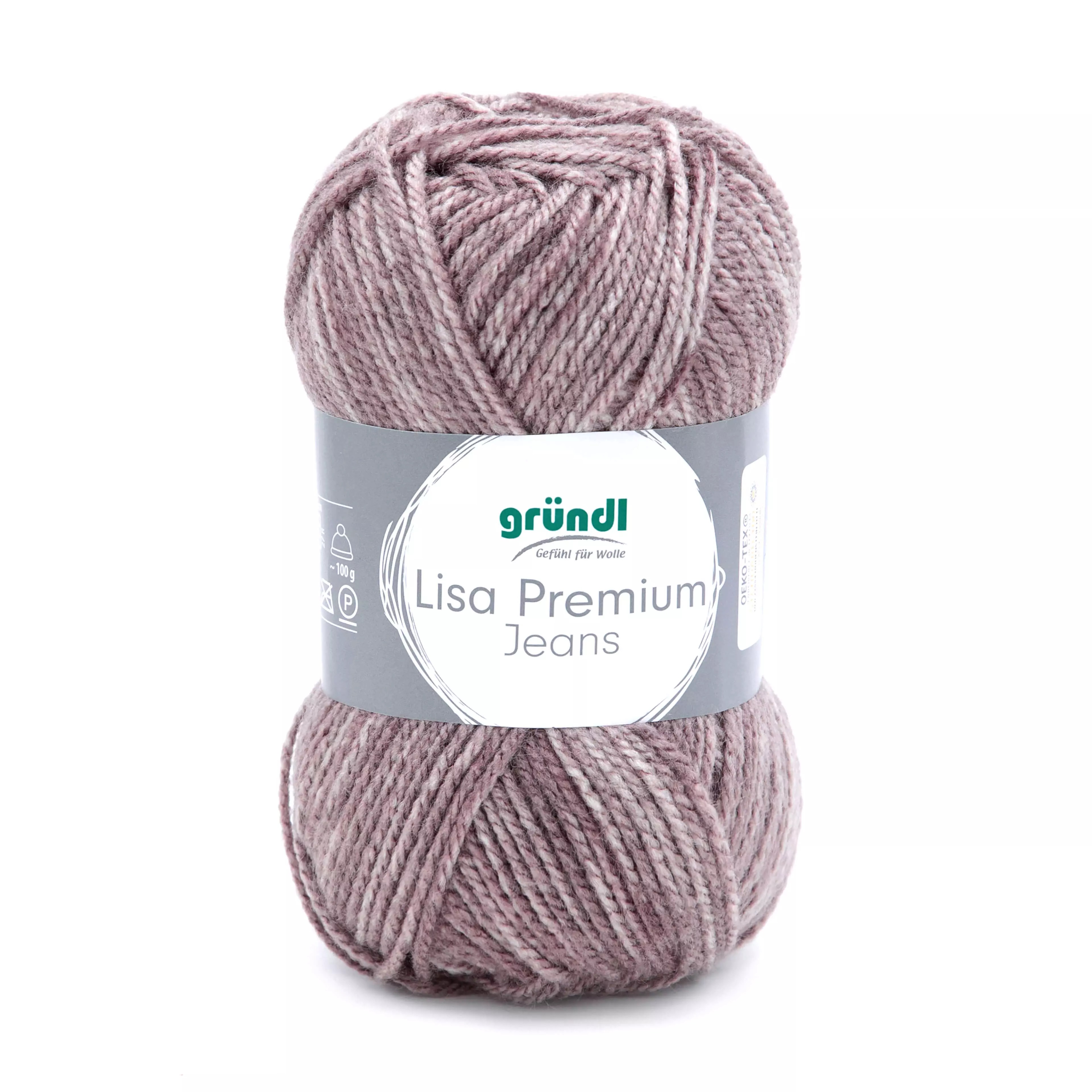 GRÜNDL Garn Lisa Premium Jeans 50g graubraun meliert zum Top-Preis