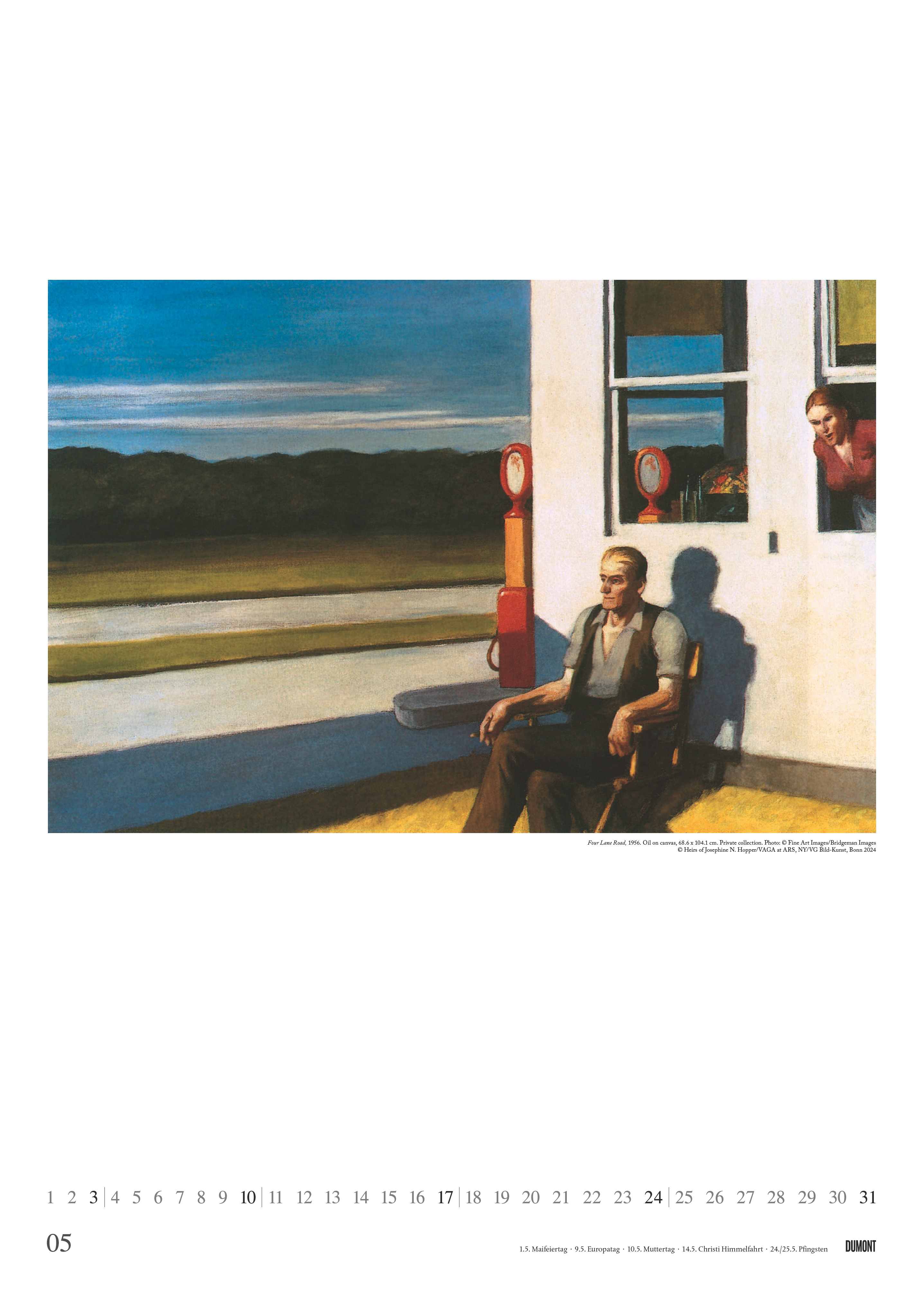 Edward Hopper 2026 - Kunst-Kalender - Poster-Kalender - 50x70,Edward ...