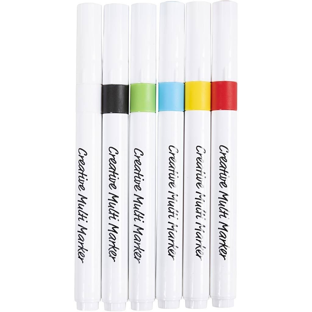 Kreativ Multi Marker 4 mm 6 Stück mehrere Farben zum Top-Preis