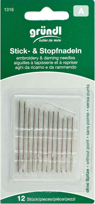 GRÜNDL Stick- und Stopfnadeln stumpf 12 Stück zum Top-Preis