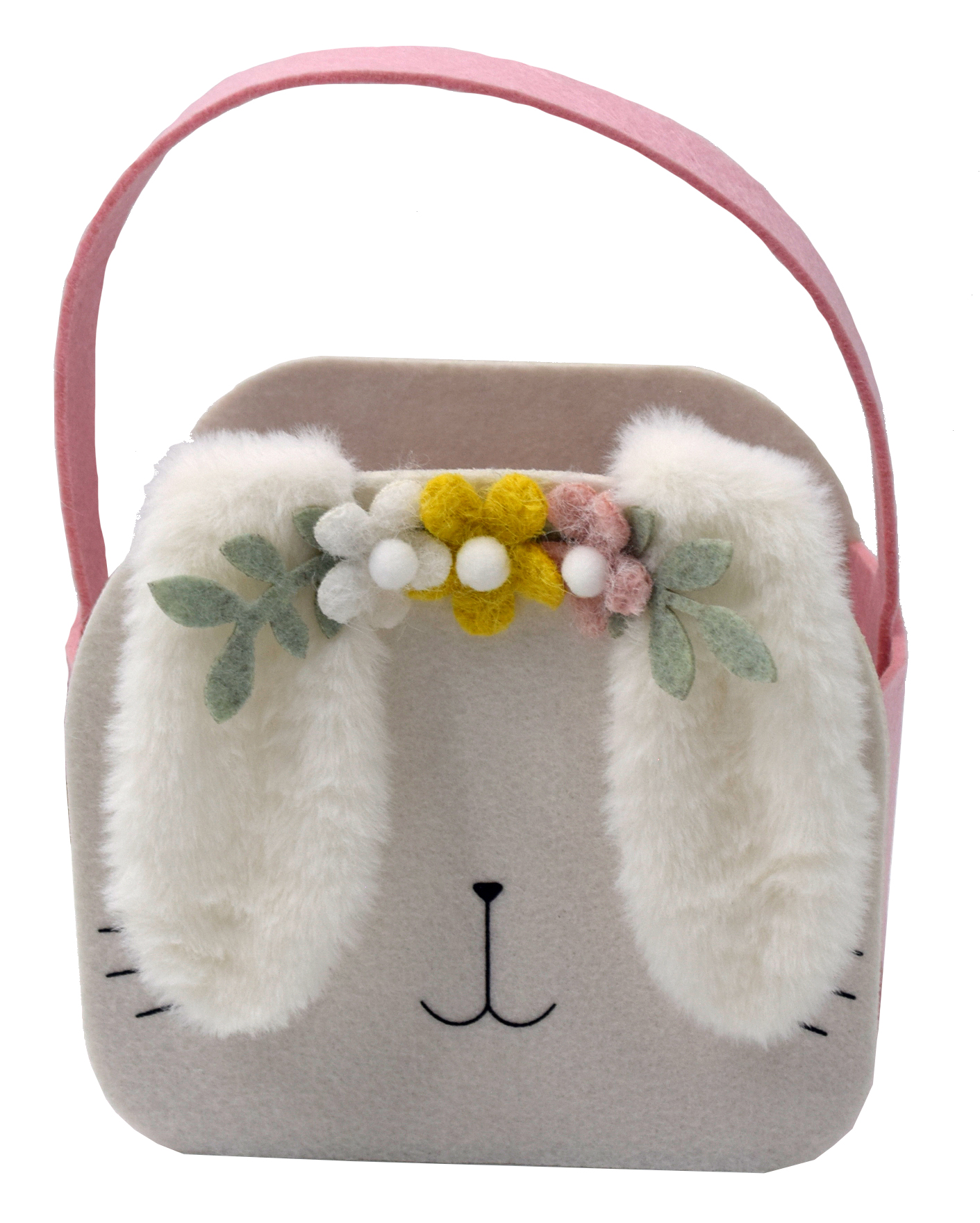 NOVOOO Seasons Stofftasche Hase mit Ohren und Blumenkranz zum Top-Preis
