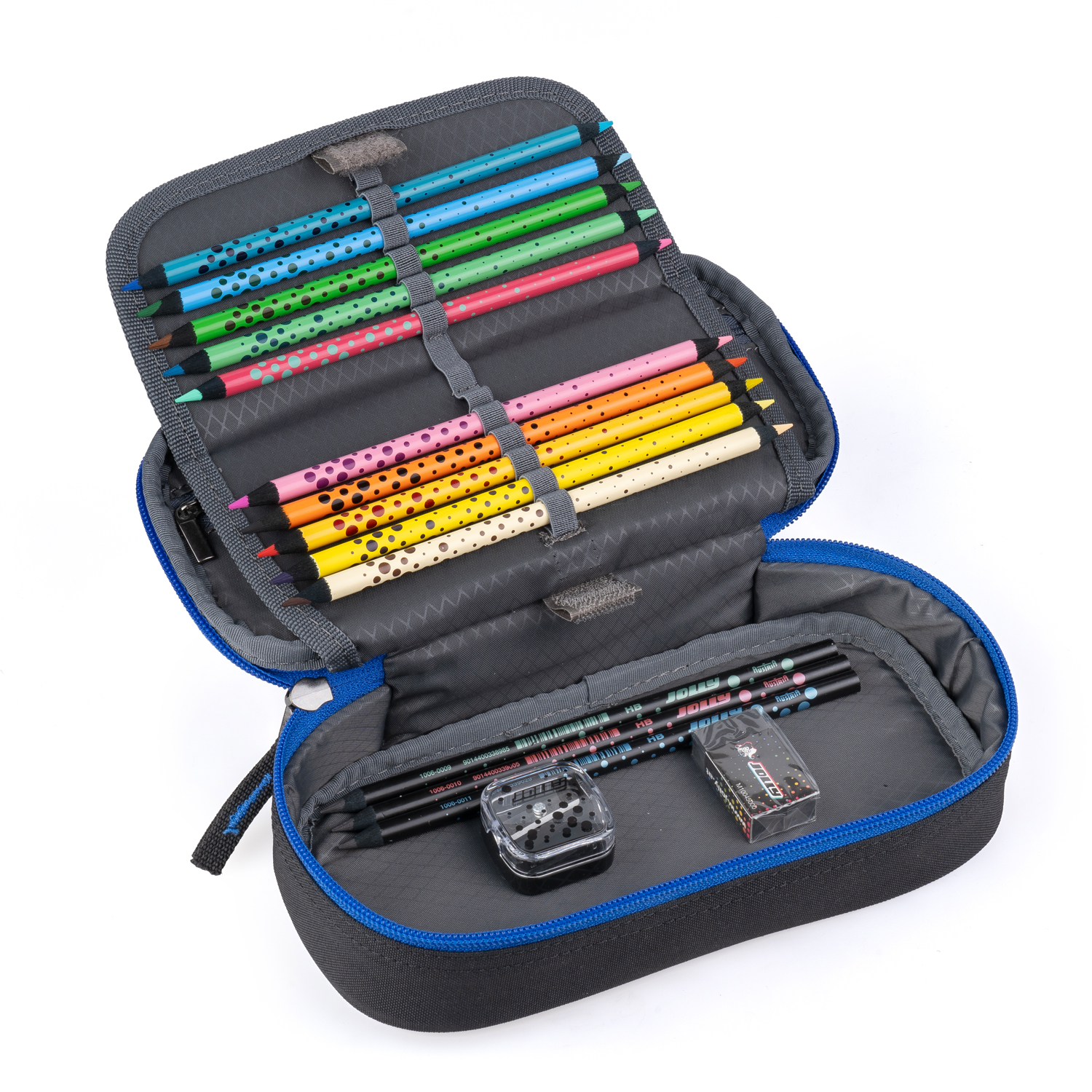 JOLLY Pennalbox Next Generation 18-teilig schwarz/blau zum Top-Preis