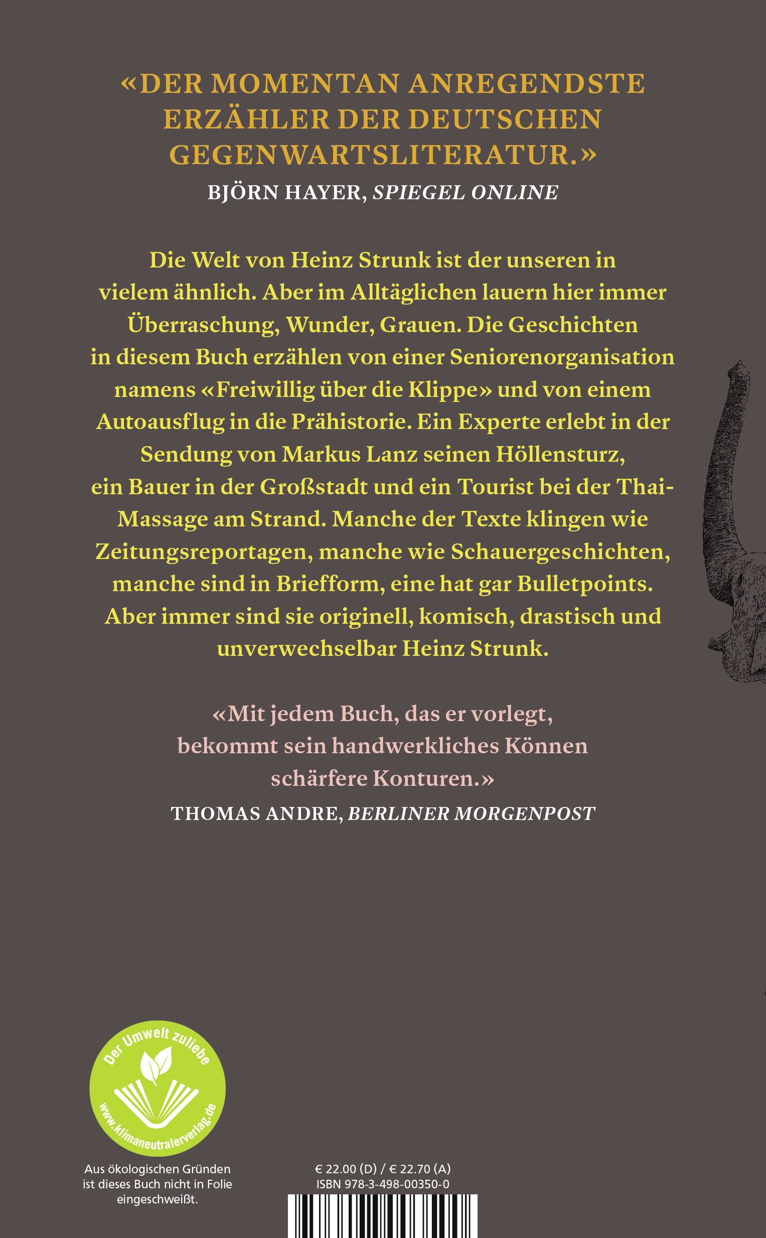 Heinz Strunk - Der gelbe Elefant » Buch