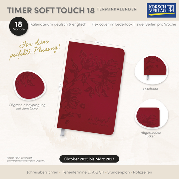 Timer Soft Touch A5 rubin 2026