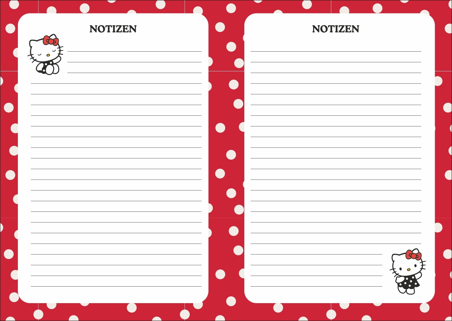 Hello Kitty Schülerkalender A5 2026 - 17 Monate ab August 2025