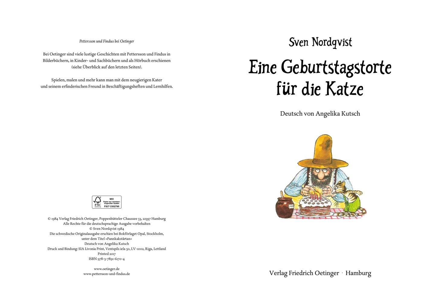 Sven Nordqvist - Pettersson und Findus. Eine Geburtstagstorte für die ...