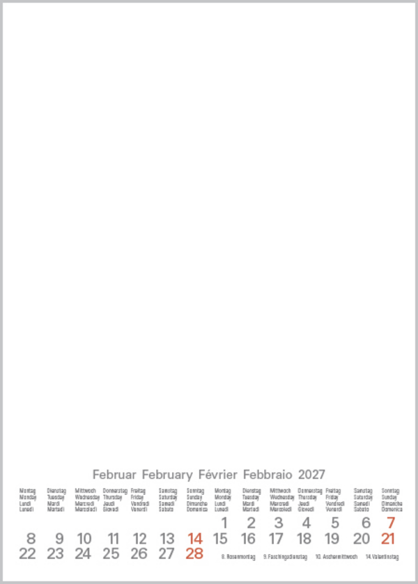 Foto-Malen-Basteln Bastelkalender A5 weiß 2027
