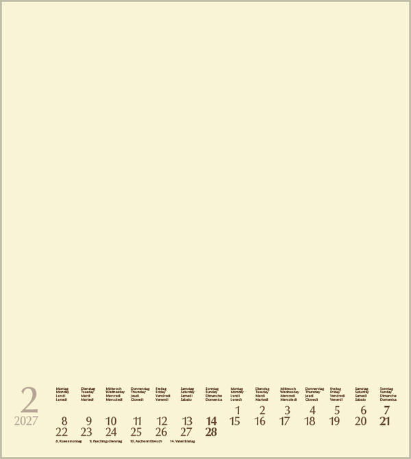 Foto-Malen-Basteln Bastelkalender chamois 2027