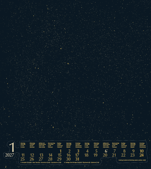 Foto-Malen-Basteln Bastelkalender gold 2027