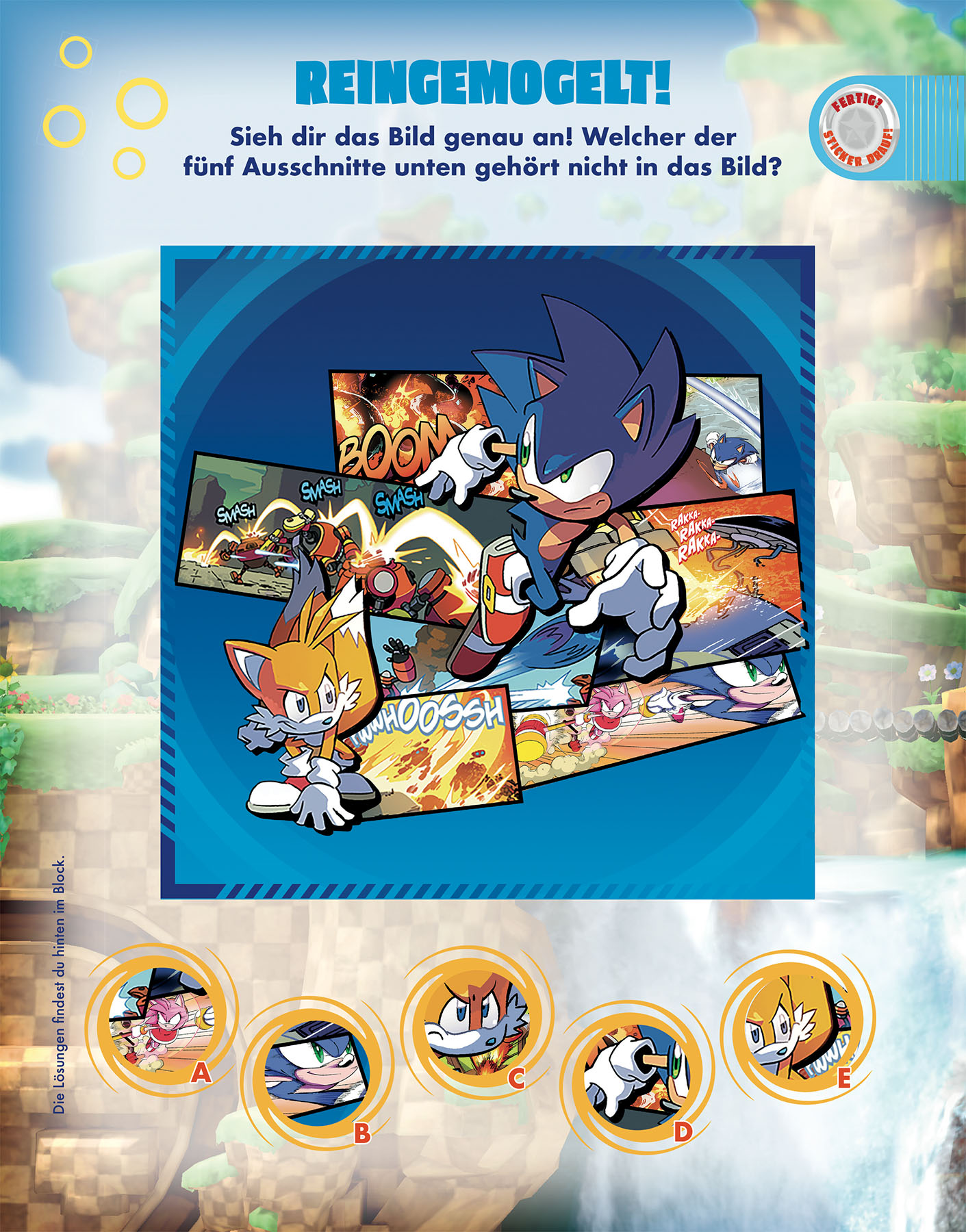 Panini - Sonic The Hedgehog: 1001 Sticker: Stickern - Rätseln ...