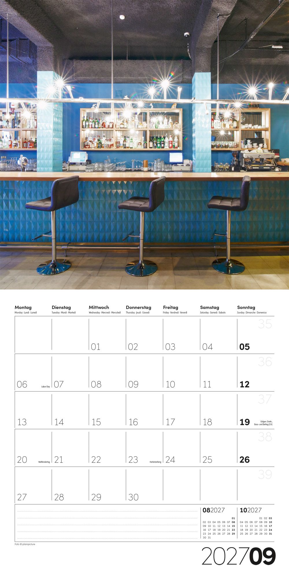 Die Farbe Blau Kalender 2027 - 30x30 - Art12