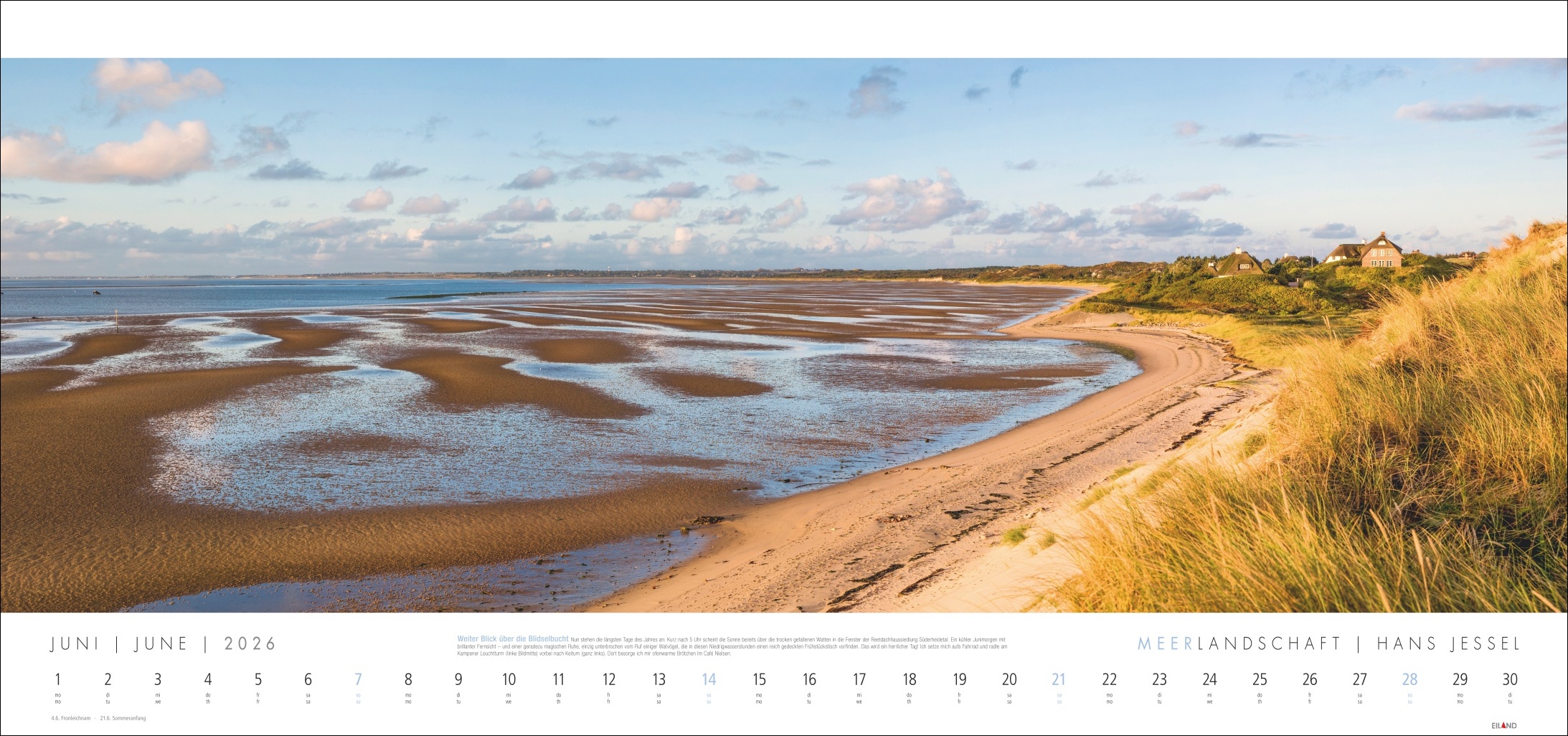 Meerlandschaft Kalender 2026 - Hans Jessel